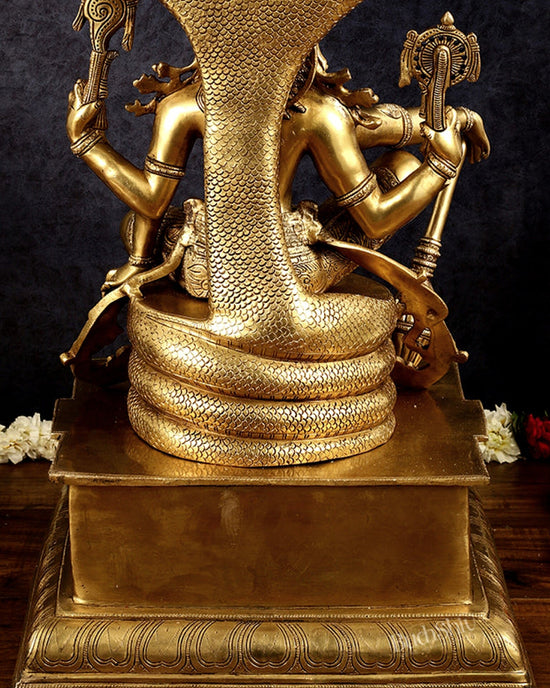 Buy Brass Lord Vishnu statue 30" - Budhshiv.com