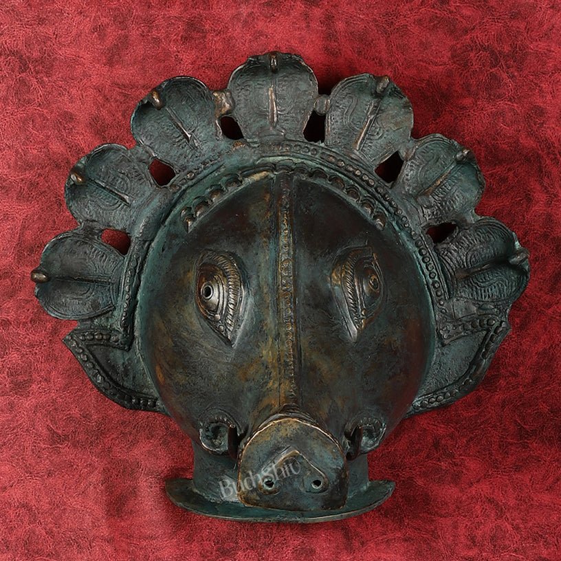 Buy Vintage Bronze Varaha swamy Face Wall Hanging Mask - Lost Wax 13 ...