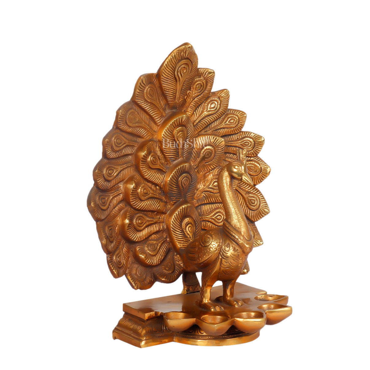 Antique Finish Large Brass Peacock Panchdeep | Exquisite Home Decor 12 ...