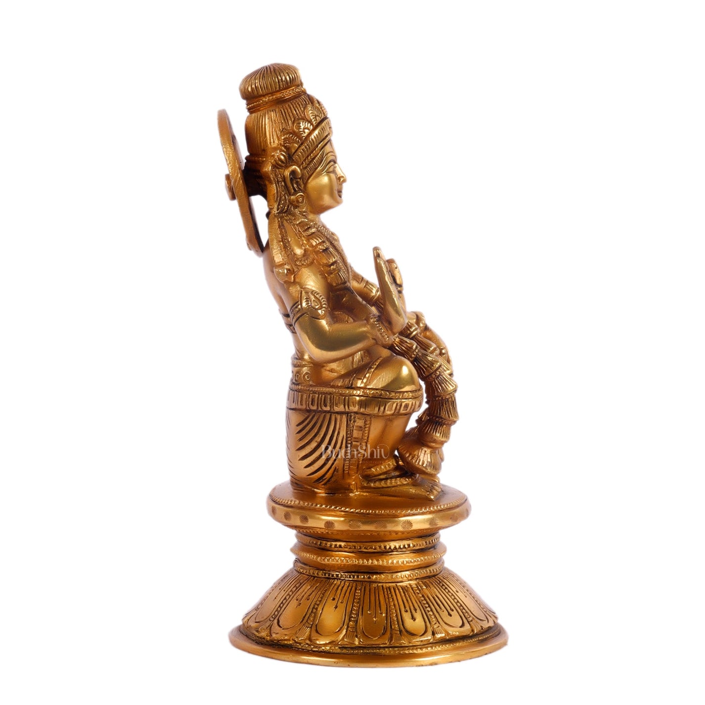 Buy Brass Ayyappan Statue 8" - Budhshiv.com