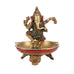 Buy Brass Dancing Ganesha Lamp with Stonework - 7 Inch - Budhshiv.com