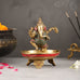 Buy Brass Dancing Ganesha Lamp with Stonework - 7 Inch - Budhshiv.com