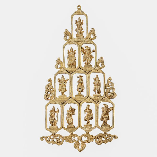 Brass Dashavatar Wall hanging – Budhshiv.com