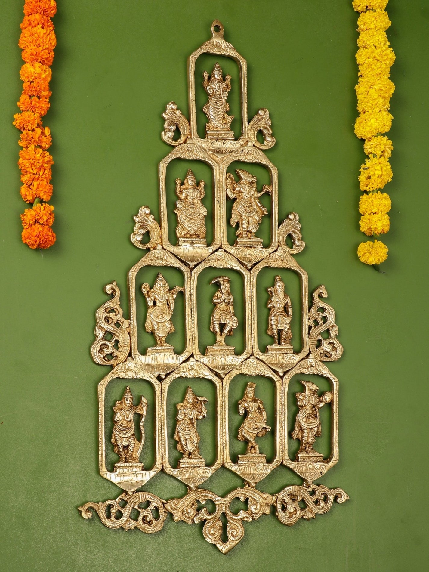 Brass Dashavatar Wall hanging – Budhshiv.com
