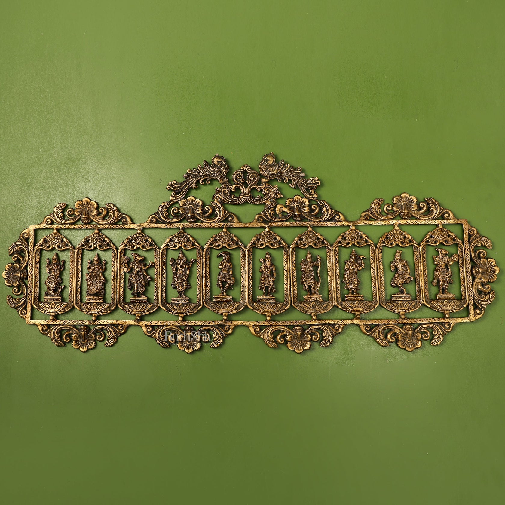 Buy Brass Dashavatar Wall hanging - Budhshiv.com