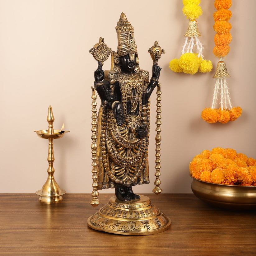 Brass Full Body Tirupati Balaji Statue - 24 Inch – Budhshiv.com