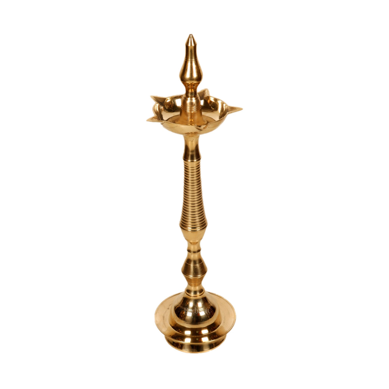 Brass Handcrafted Kerala Kuthu Vilakku with Carvings | Fine Quality Br ...
