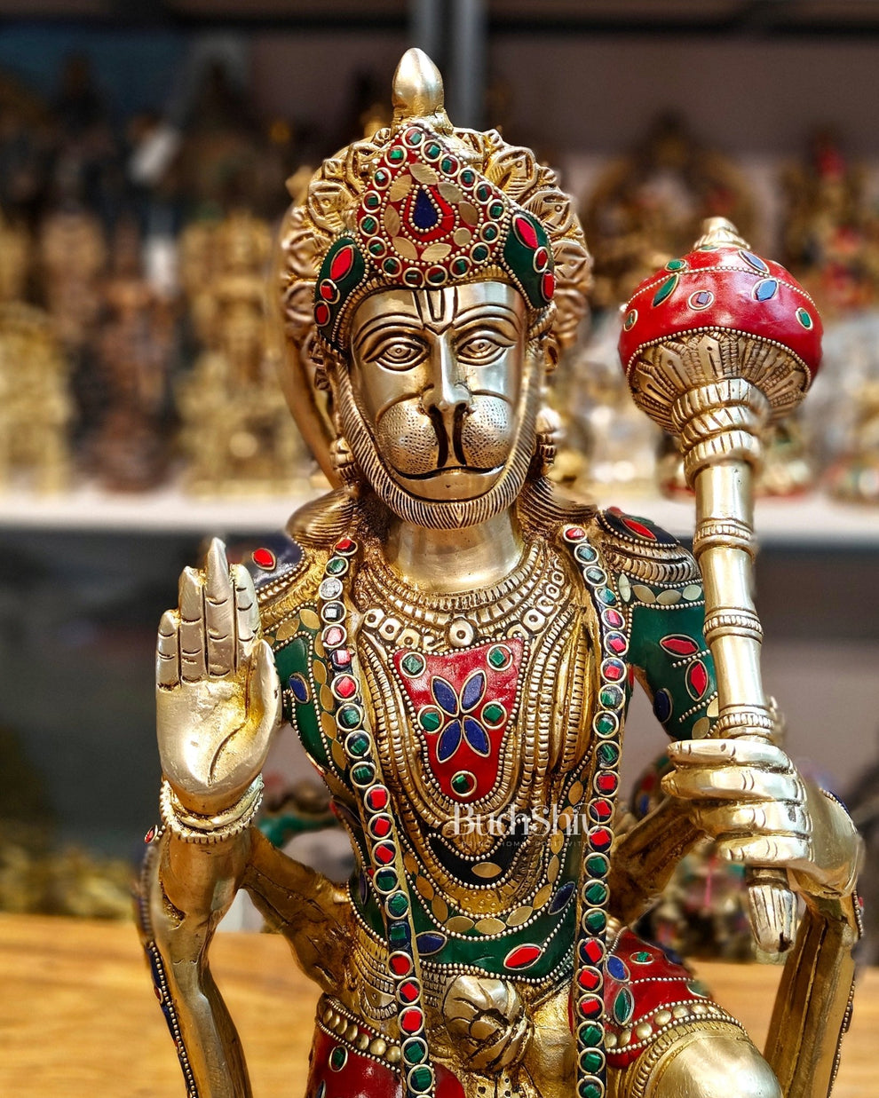 Buy Brass Superfine Hanuman Statue | 20" Height | Blessing Pose ...