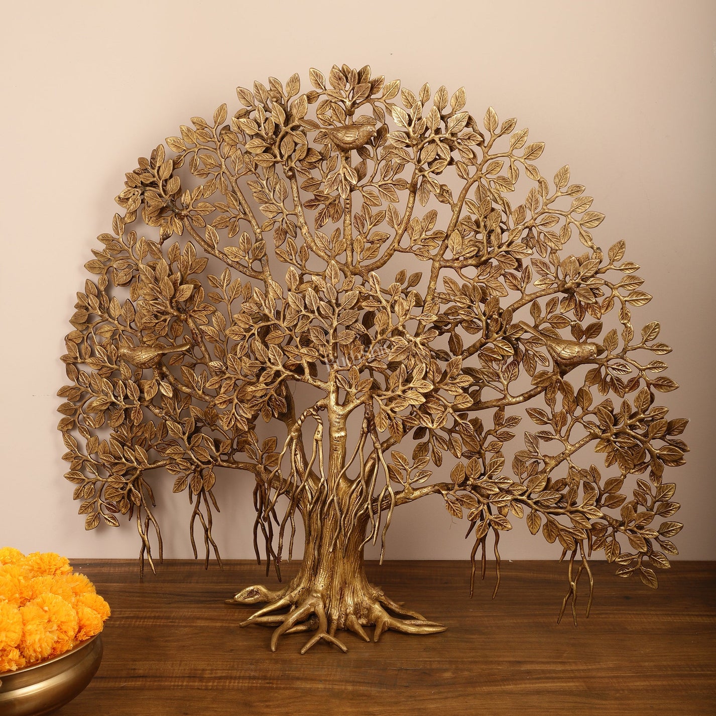 Buy Brass Superfine Kalpavriksha Standing Tree 36 inch - Budhshiv.com