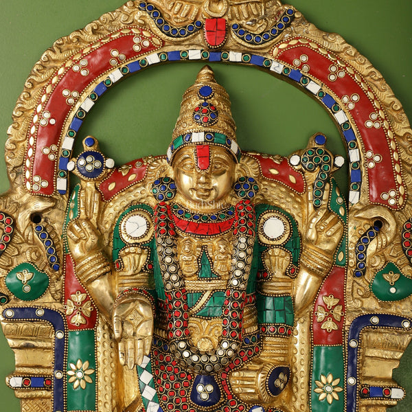 Buy Brass Superfine Lord Venkateshwara Tirupati Balaji Wall Hanging ...