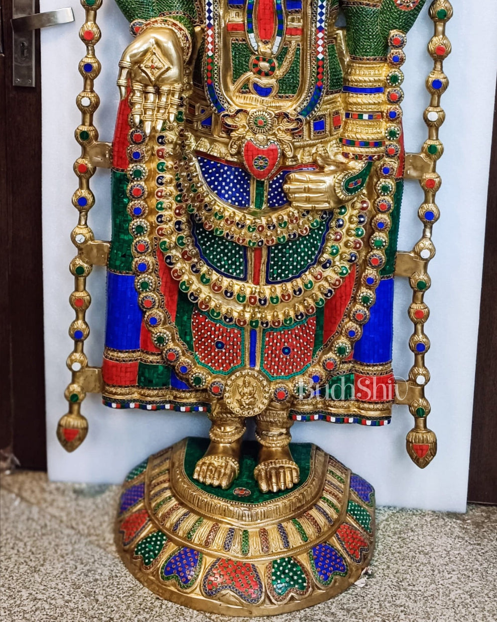 Lord Venkateshwara Brass Statue - 6 Feet Tall – Budhshiv.com