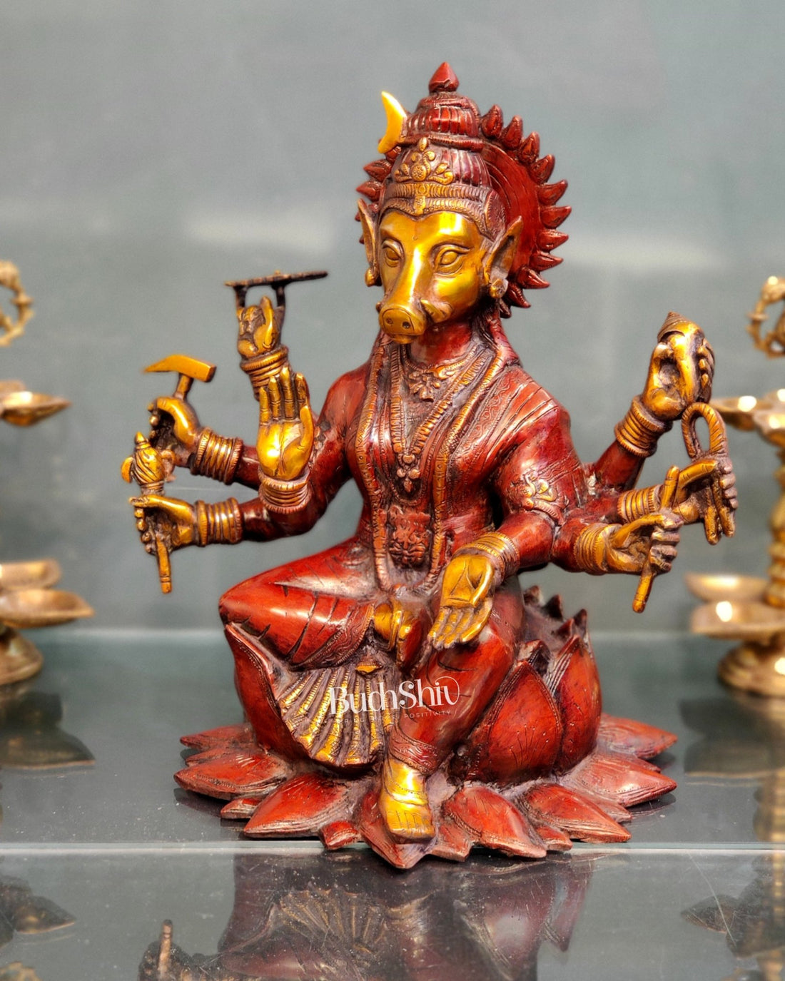 Buy Brass Varahi amman Statue 16" - Budhshiv.com