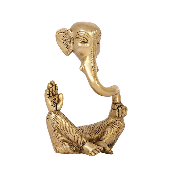 Buy Contemporary Brass Modern Ganesha Idol | 6" Height | Artistic ...