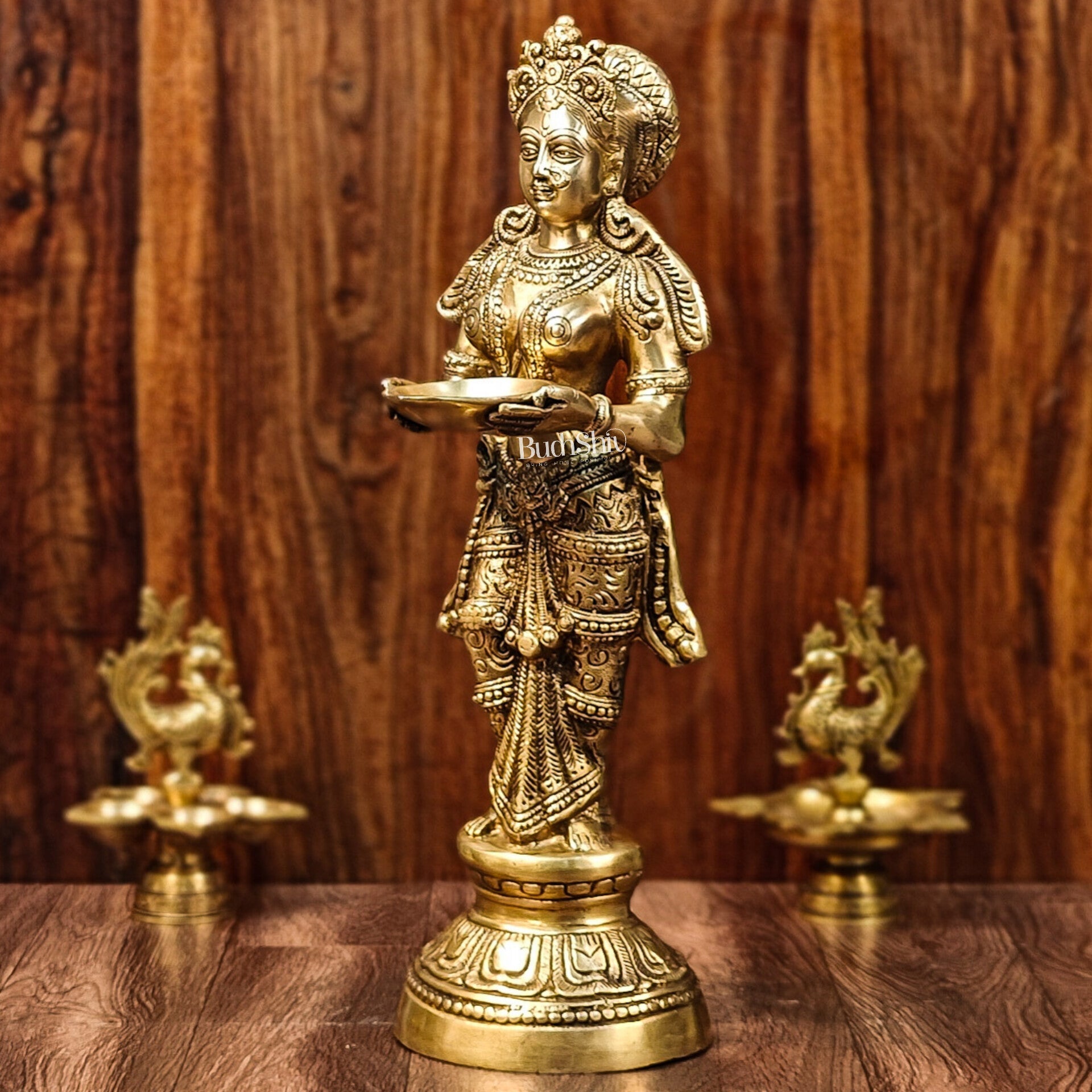Buy Exquisite 23-Inch Deep Lakshmi Brass Statue | Handcrafted ...