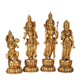 Buy Exquisite Ram Darbar Set Superfine Brass idols 24" - Budhshiv.com