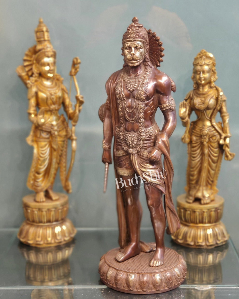 Buy Finely Crafted Brass Statue of Lord Hanuman | Standing 24"tall ...
