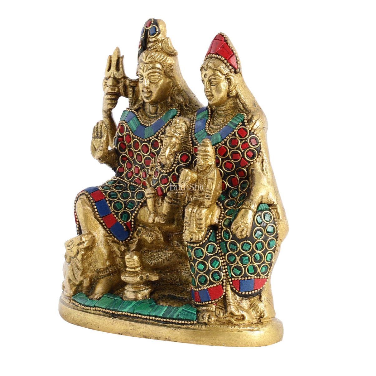 Buy Handcrafted Brass Shiva Parivar Statue - Budhshiv.com