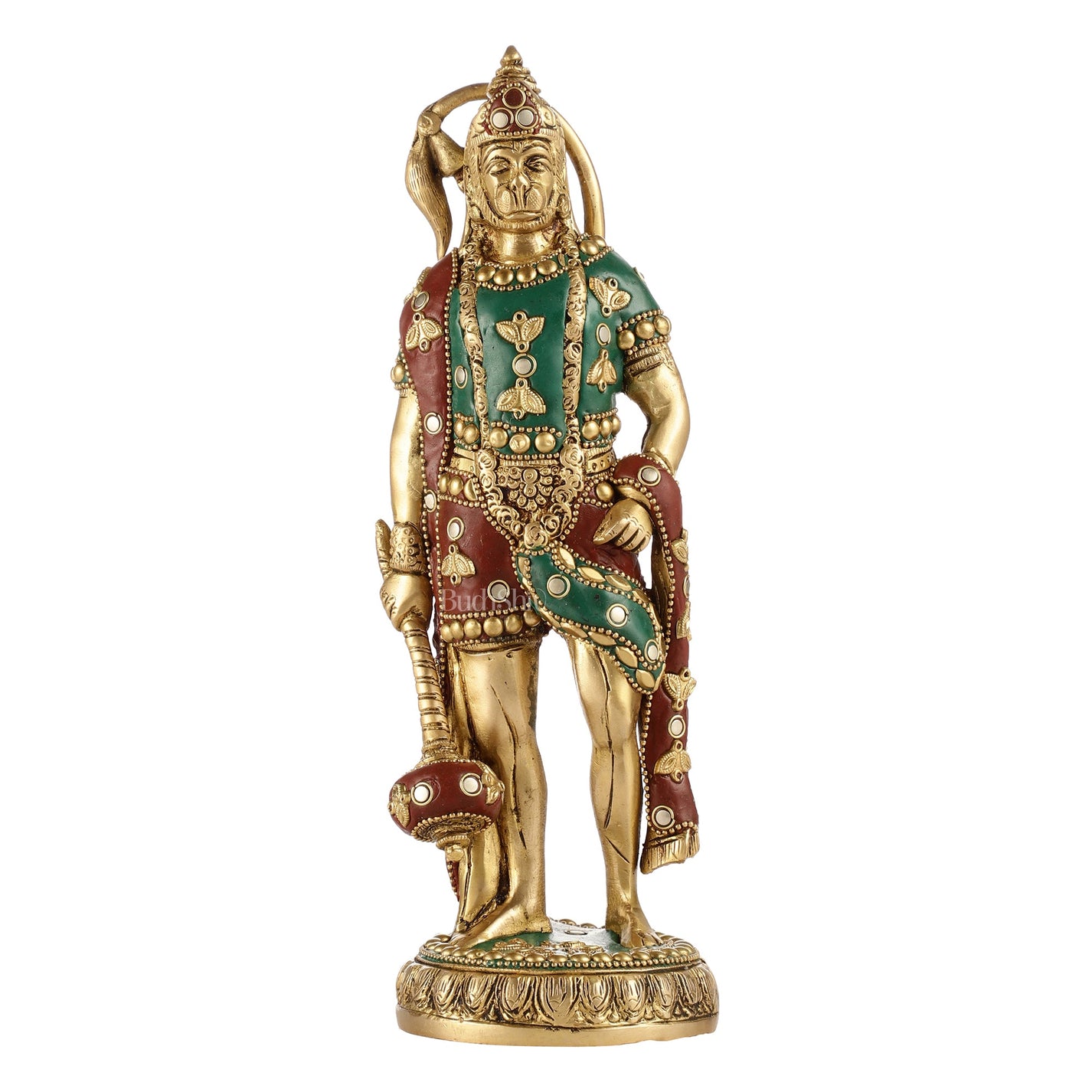 Handmade Brass Lord Hanuman Statue | 10" Height | stonework – Budhshiv.com