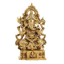 Buy Majestic Brass Lord Ganesha Statue - 12 Inch - Budhshiv.com