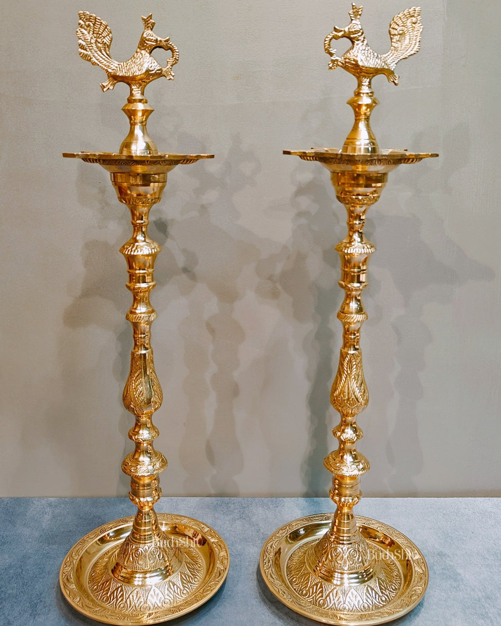 Buy Majestic Brass Peacock Samai Lamp Perfect for Inauguration ...