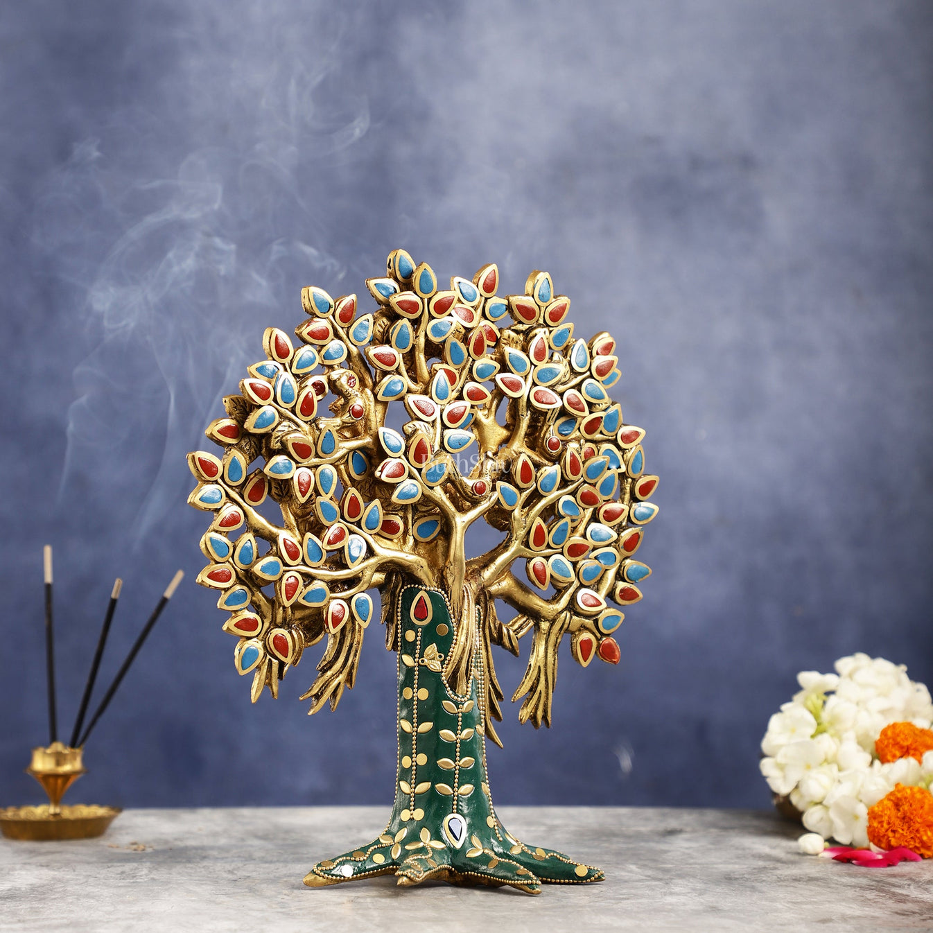 Buy Pure Brass Handcrafted Kalpavriksha Tree - Table Standing - 11 ...