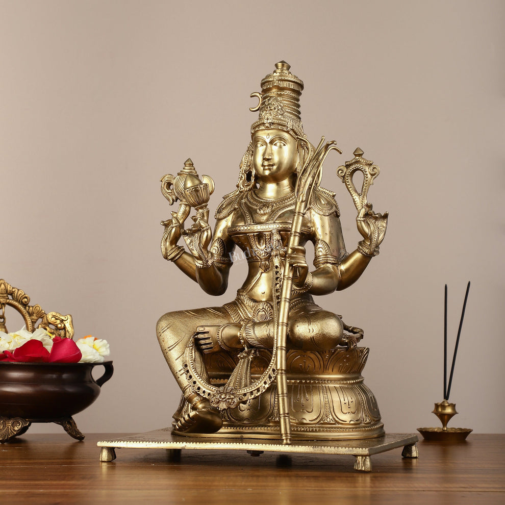 Buy Pure Bronze Panchaloha Rajrajeshwari Lalitha Devi Statue - 16.5 ...