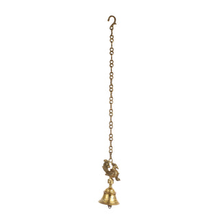 Buy Superfine Brass Hanging Peacock Temple Bell - 7.5 Inch with 20-Inch ...
