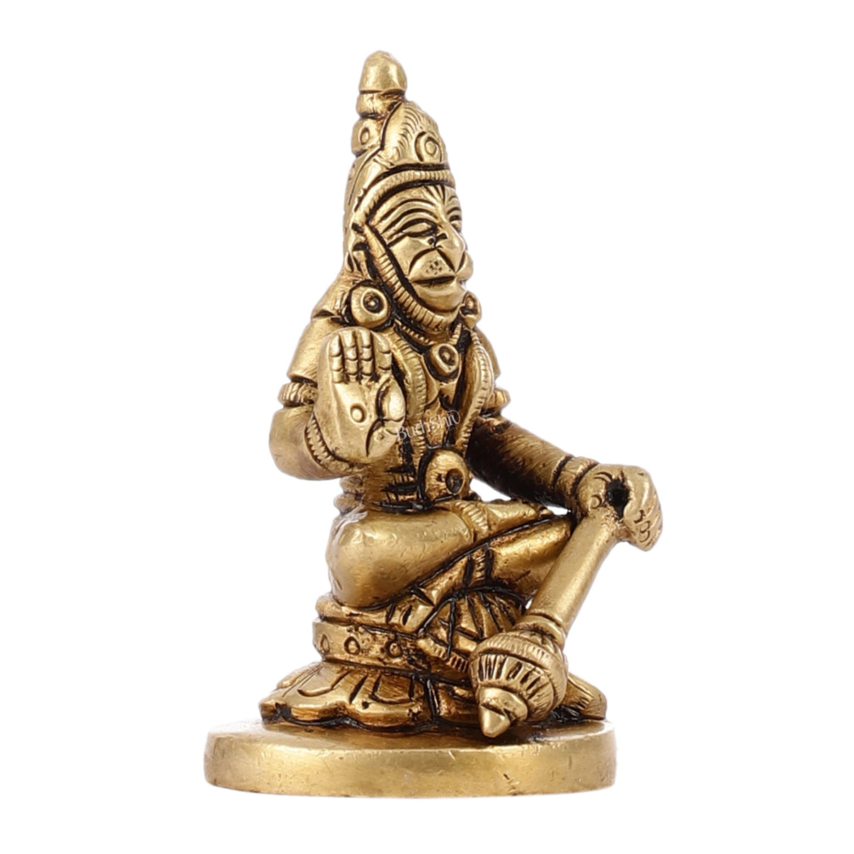 Small Brass Lord Hanuman Idol for Home Temple - 3" Height – Budhshiv.com