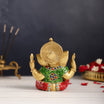 Buy Taj Ganesha brass idol with meenakari stonework 6" - Budhshiv.com