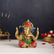 Buy Taj Ganesha brass idol with meenakari stonework 6" - Budhshiv.com