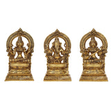 Buy The Holy Trinity - Ganesha, Lakshmi, Saraswati - Brass Idols 10 ...