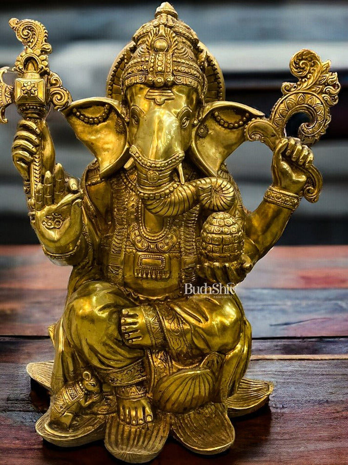 Unique Brass Lord Ganesha Statue - 22" – Budhshiv.com