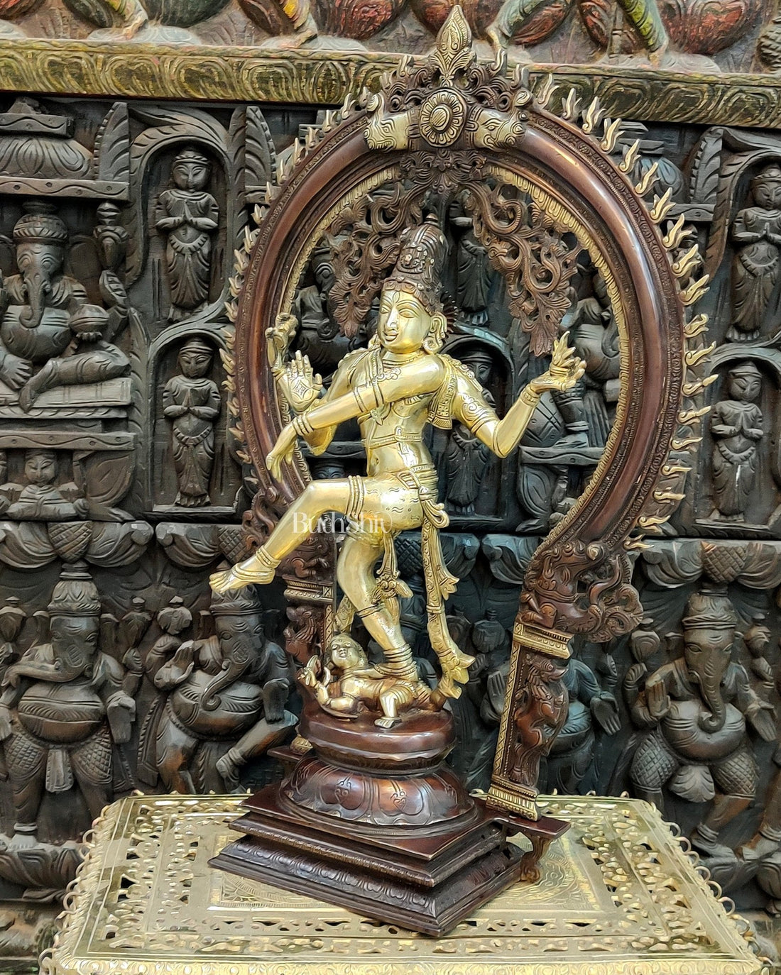 Buy Brass Handcrafted Nataraja Statue - 26" Height - Budhshiv.com