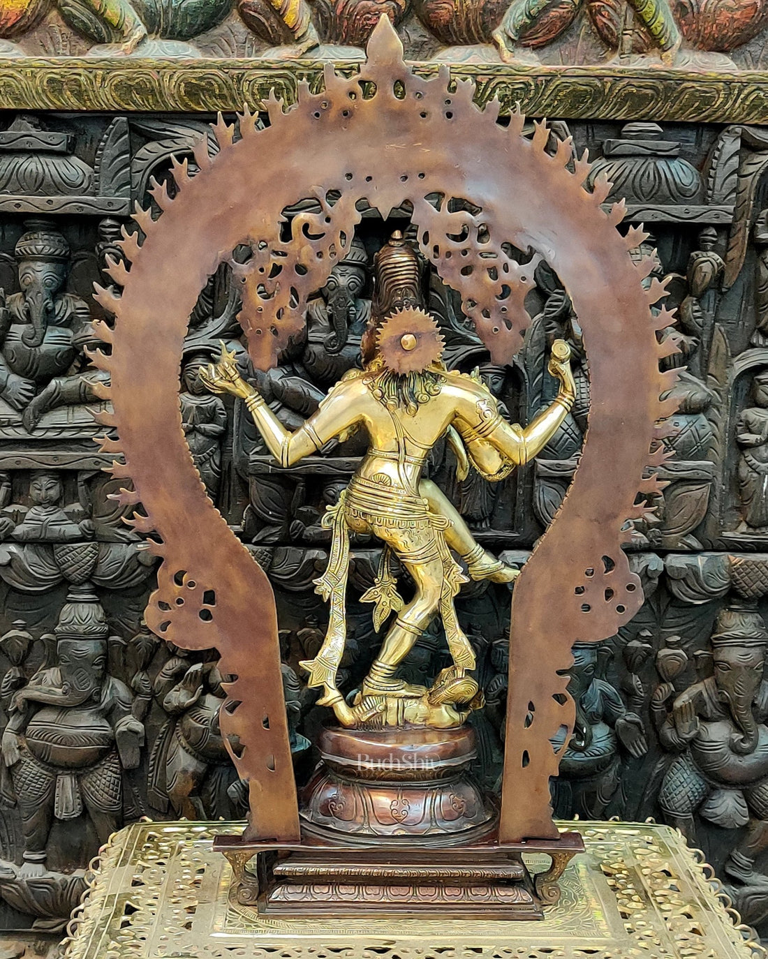 Buy Brass Handcrafted Nataraja Statue - 26" Height - Budhshiv.com